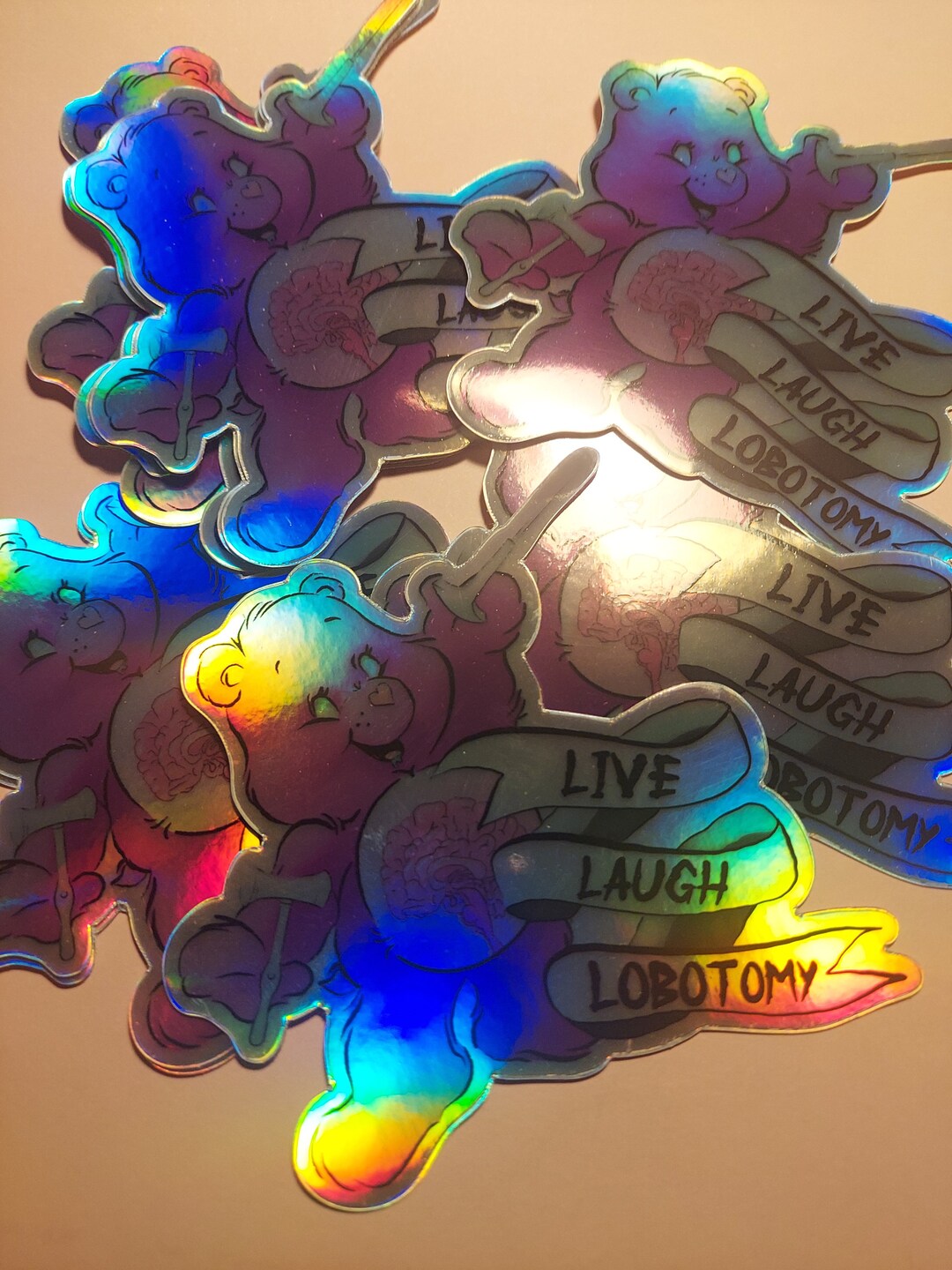 Live Laugh Lobotomy Sticker - Etsy