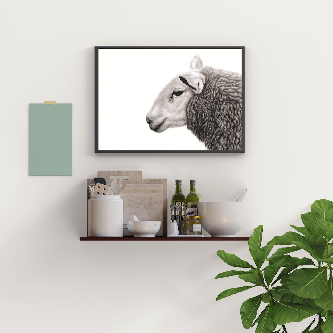Sheep Art Print | Sheep Artwork | Sheep Gifts | Sheep Picture | Welsh ...