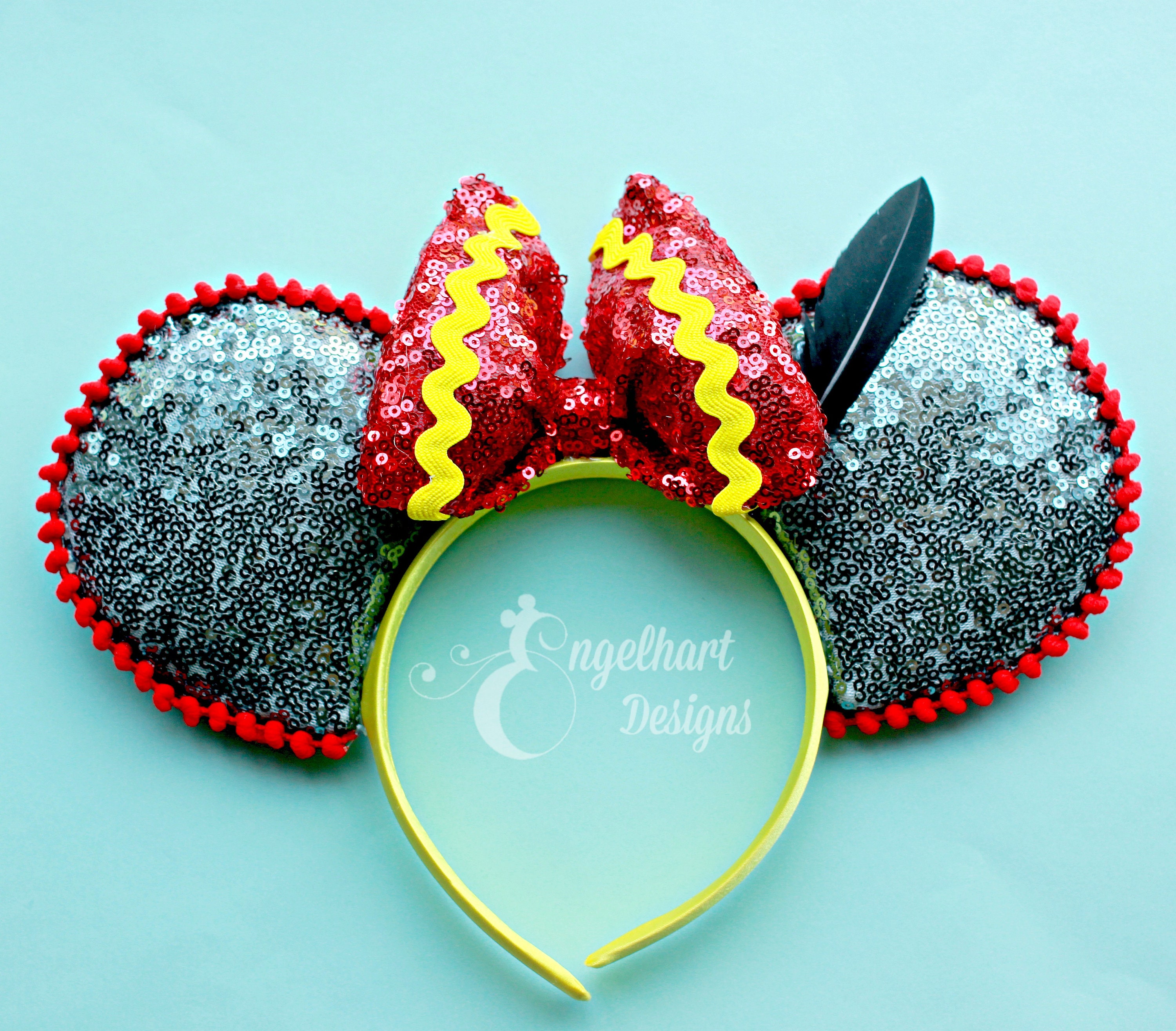 Dumbo Inspired Sequin Minnie Mouse Ears: Disneyland Flying Circus ...