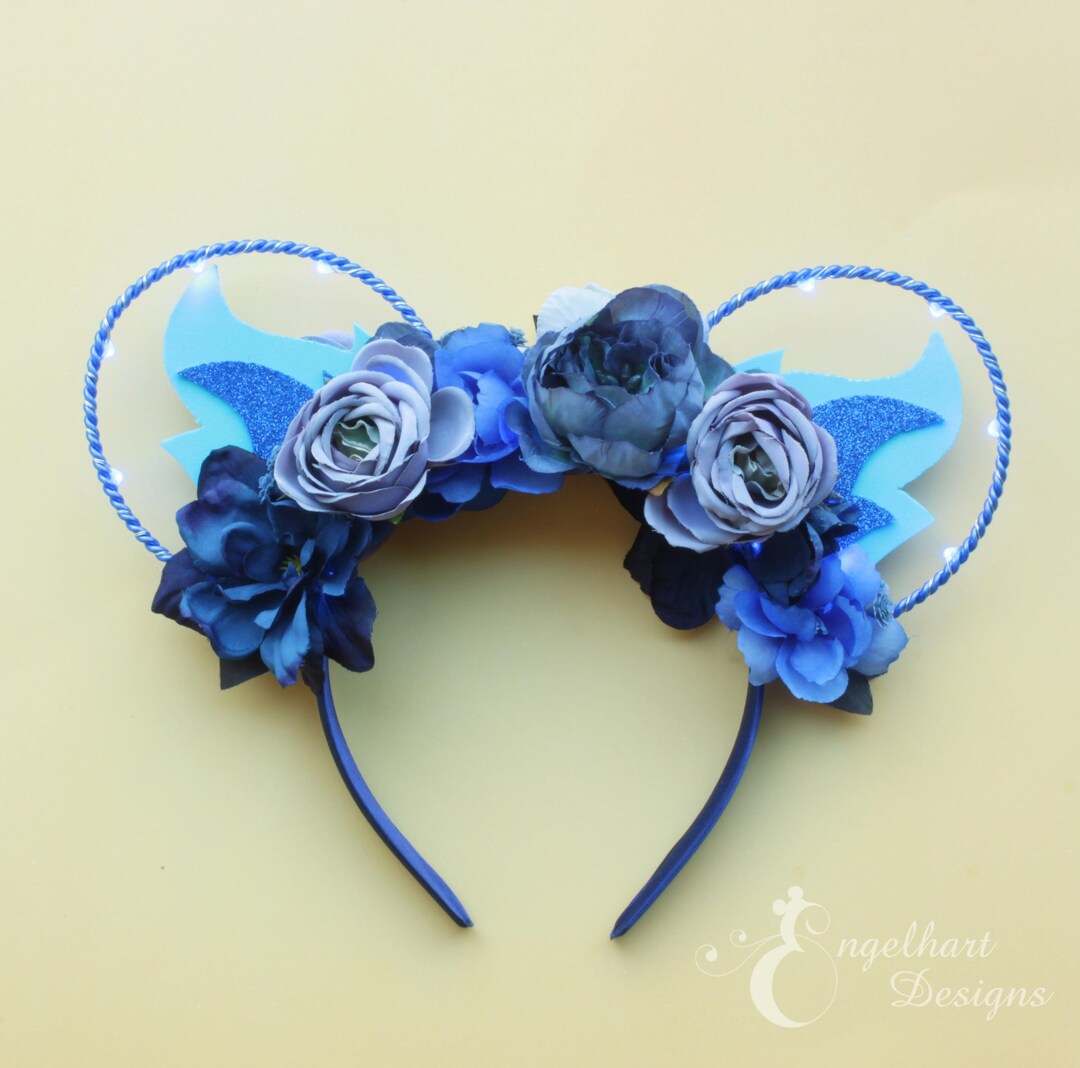 Hades Floral Mickey Ears: Disney Villain Hercules Inspired Headband ...
