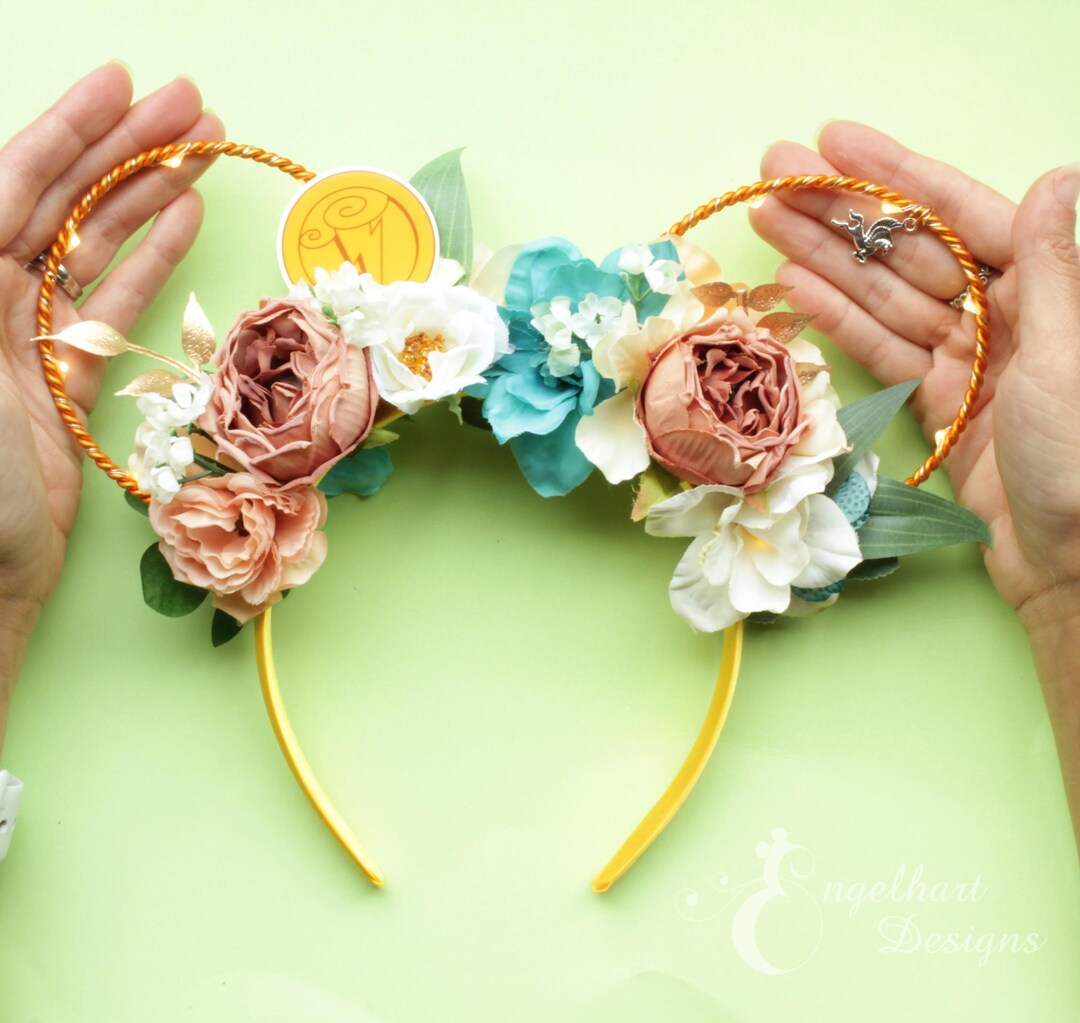 Hercules Inspired Wire Mickey Ears, Greek God Floral Disney Headband ...