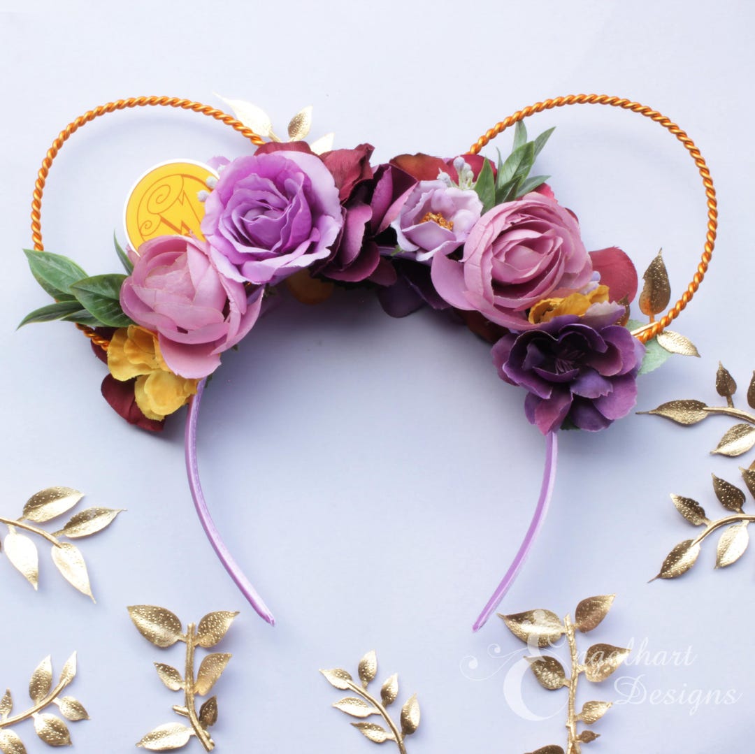 Megara Inspired Minnie Mouse Ears: Disney Hercules Floral Headband With ...