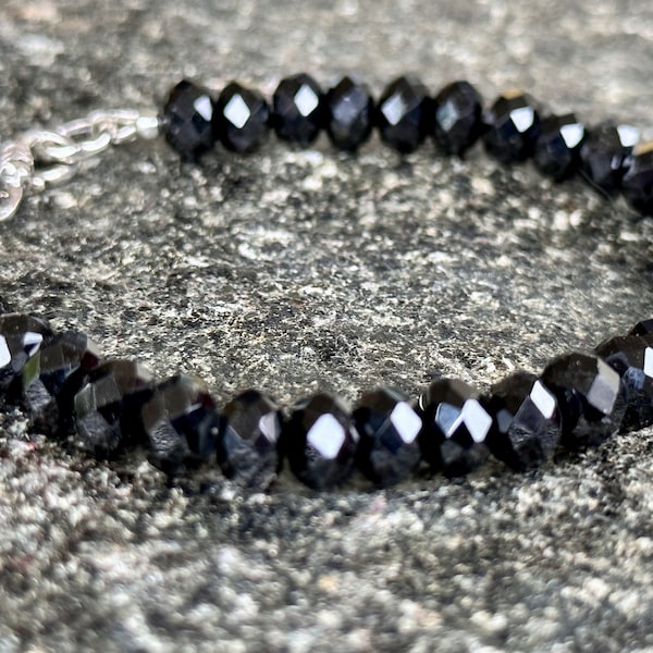 Mens Black Diamond Bracelet - Etsy