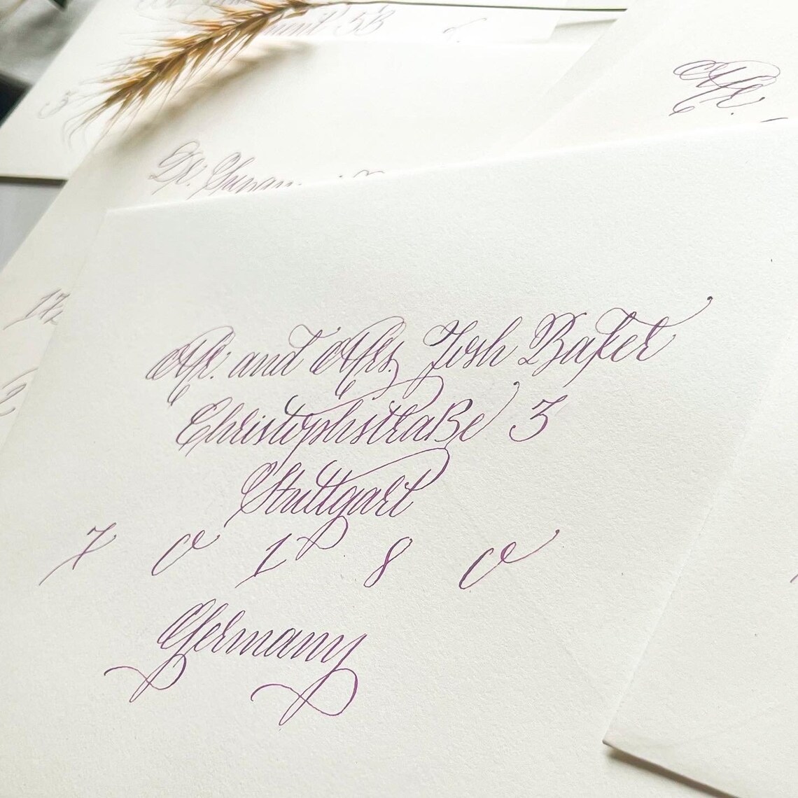 Flourished Script // Custom Envelope Calligraphy Addressing // - Etsy