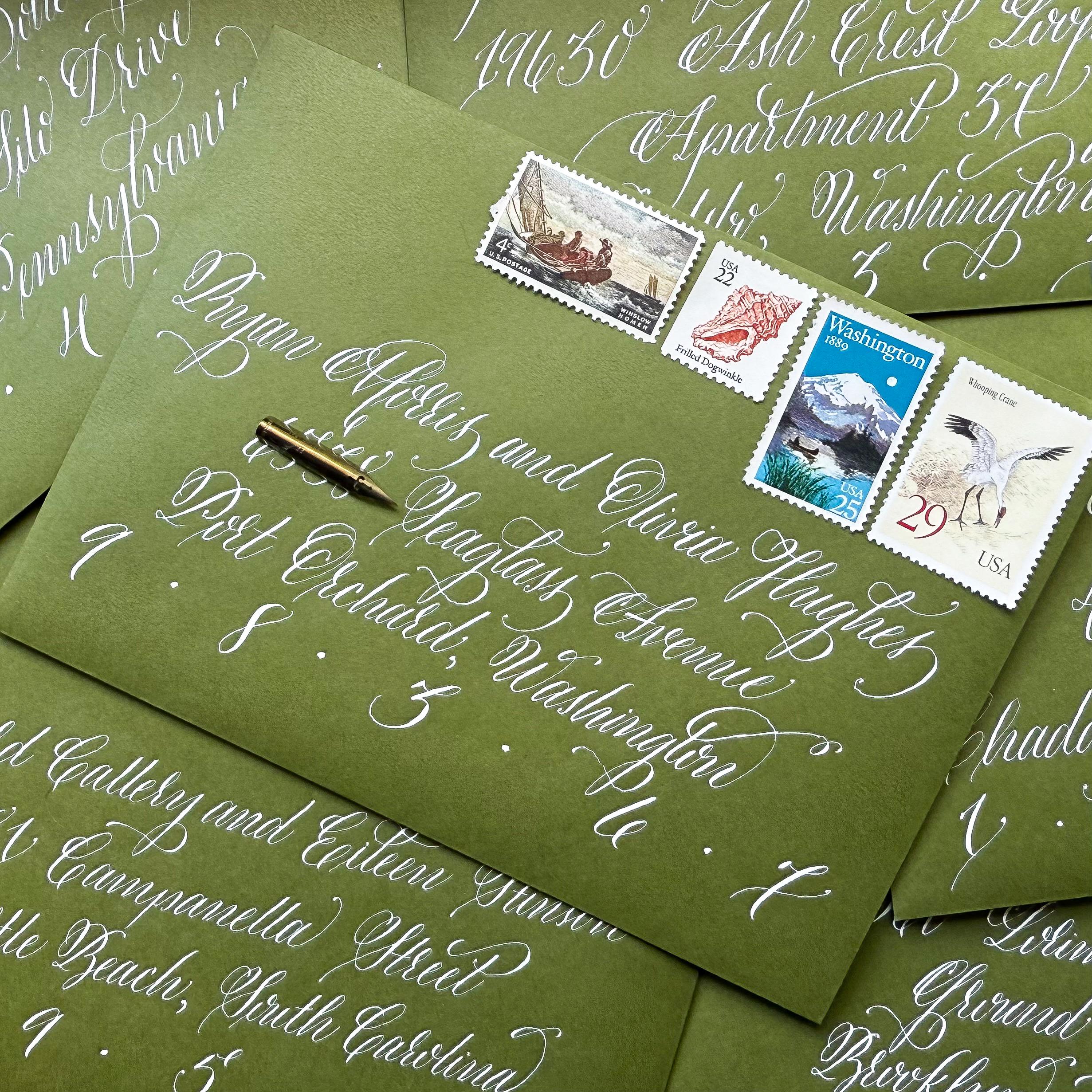 Flourished Script // Custom Envelope Calligraphy Addressing // for ...
