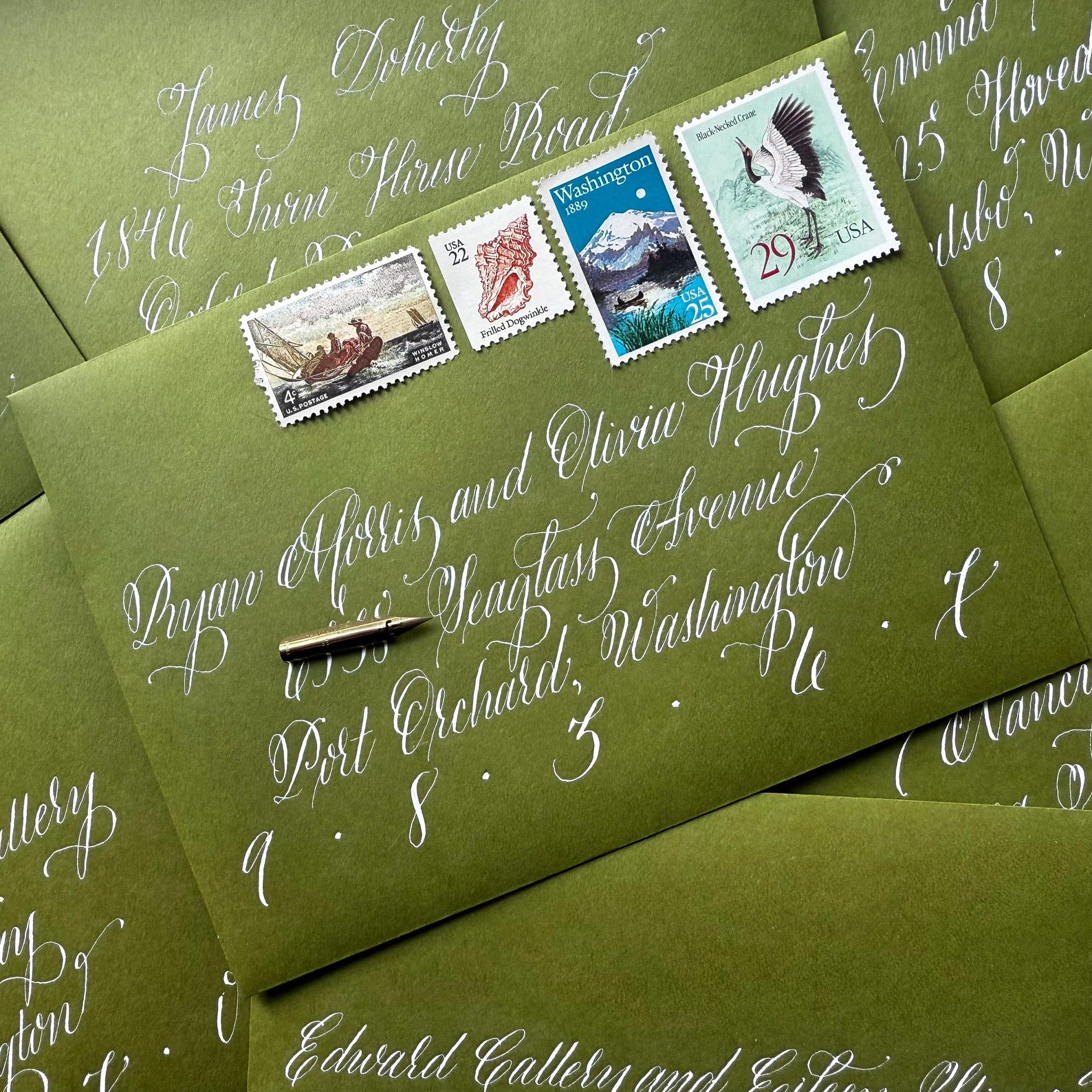 Flourished Script // Custom Envelope Calligraphy Addressing // for ...