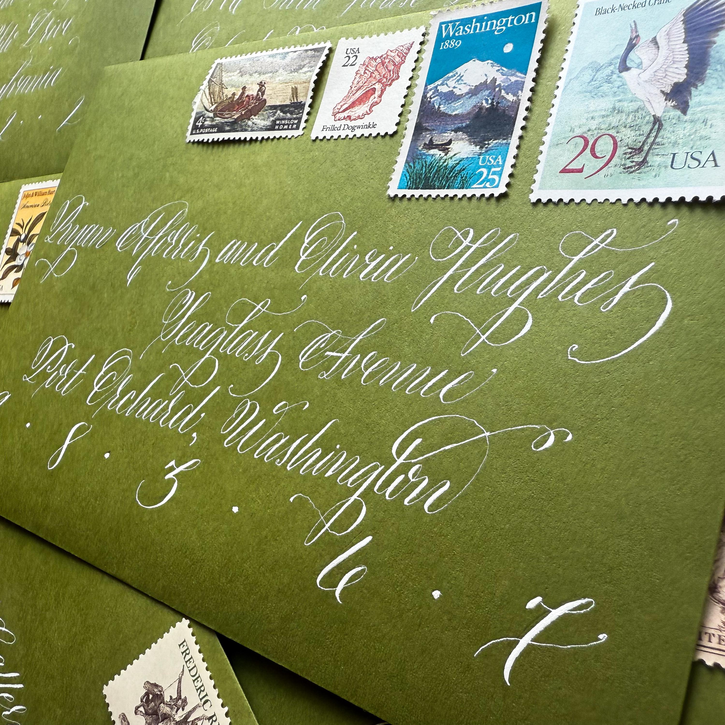 Flourished Script // Custom Envelope Calligraphy Addressing // for ...