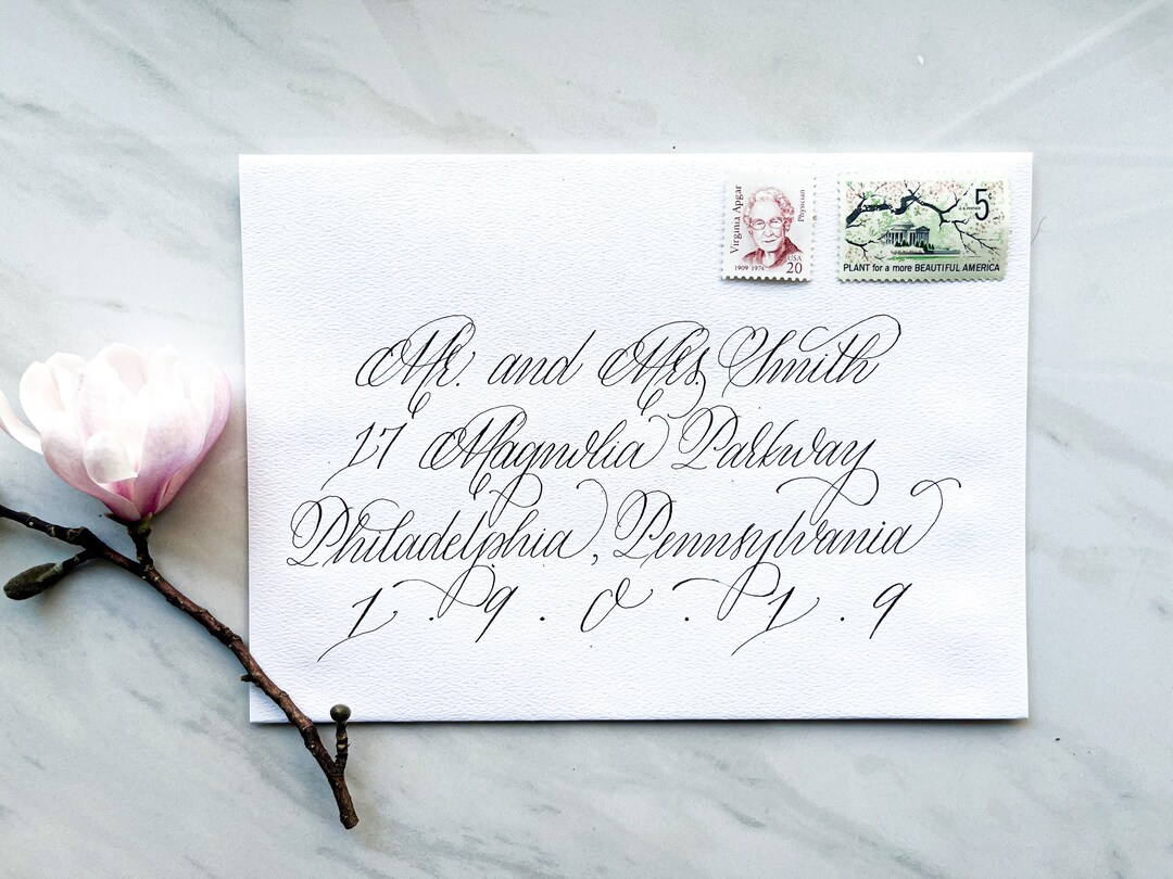 Flourished Script // Custom Envelope Calligraphy Addressing // for ...
