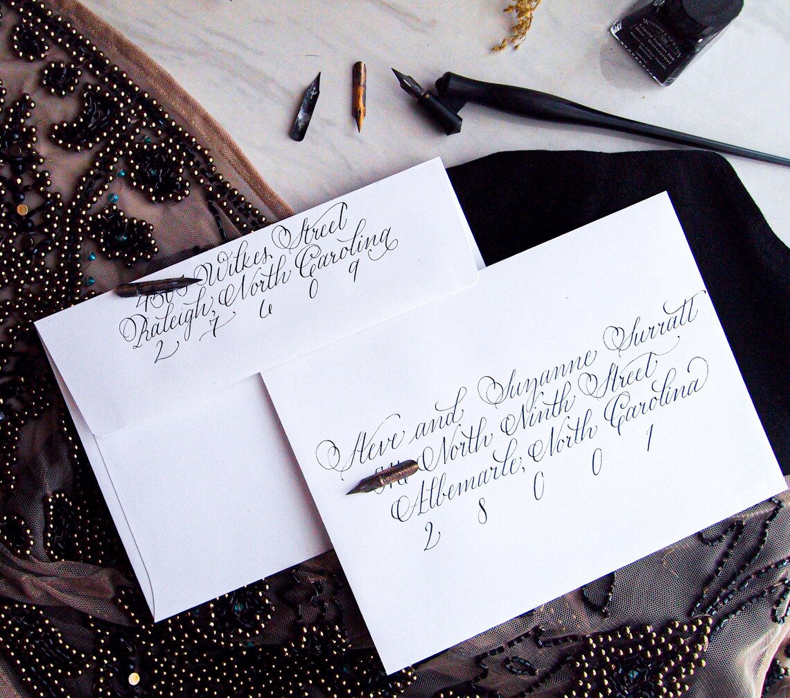 Flourished Script // Custom Envelope Calligraphy Addressing // for ...
