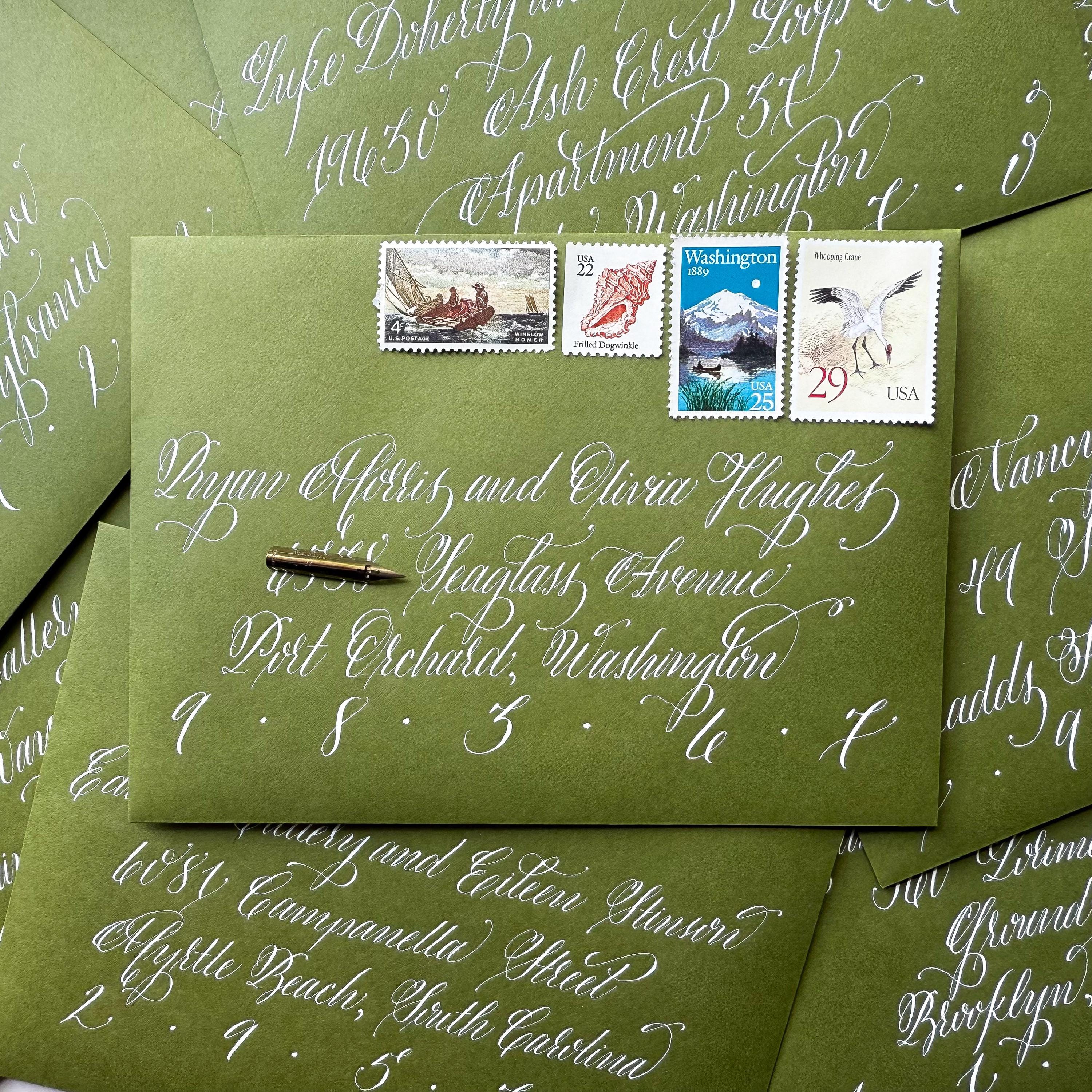 Flourished Script // Custom Envelope Calligraphy Addressing // for ...