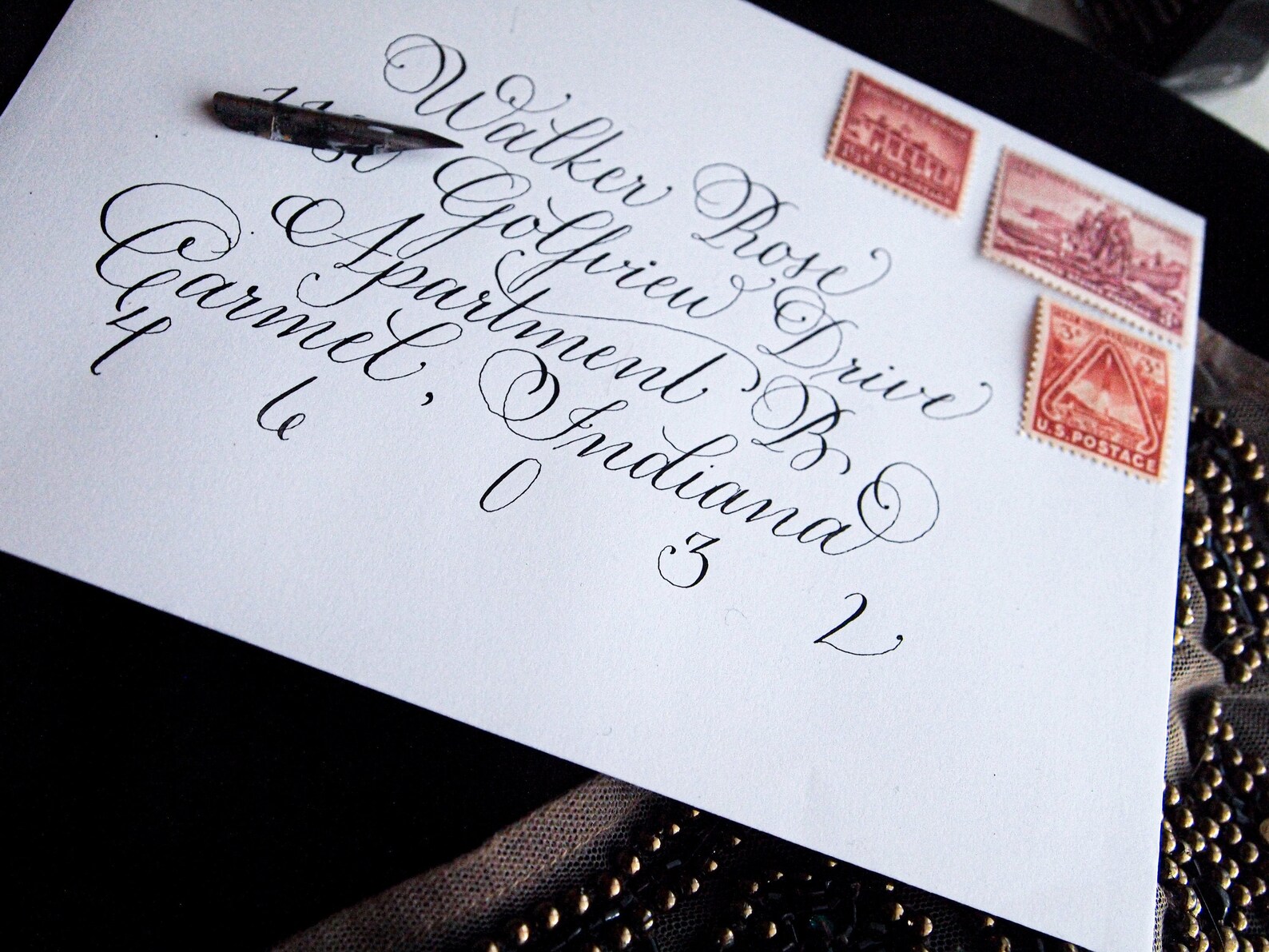 Flourished Script // Custom Envelope Calligraphy Addressing // for ...
