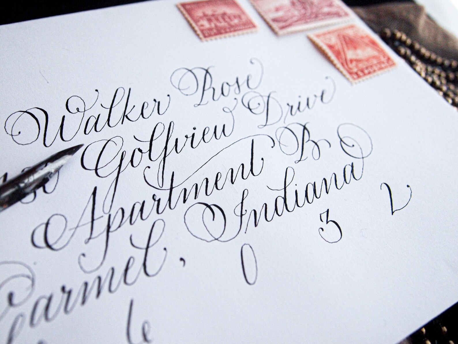 Flourished Script // Custom Envelope Calligraphy Addressing // for ...