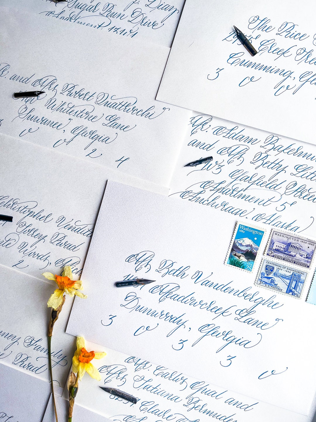 Flourished Script // Custom Envelope Calligraphy Addressing // for ...