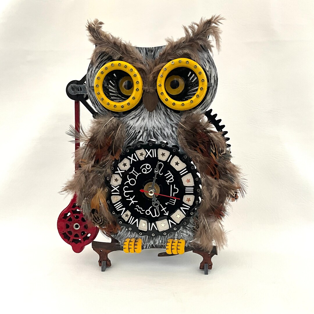 Handcrafted Wooden Owl Clock owl Decor-owl Lover Gift - Etsy