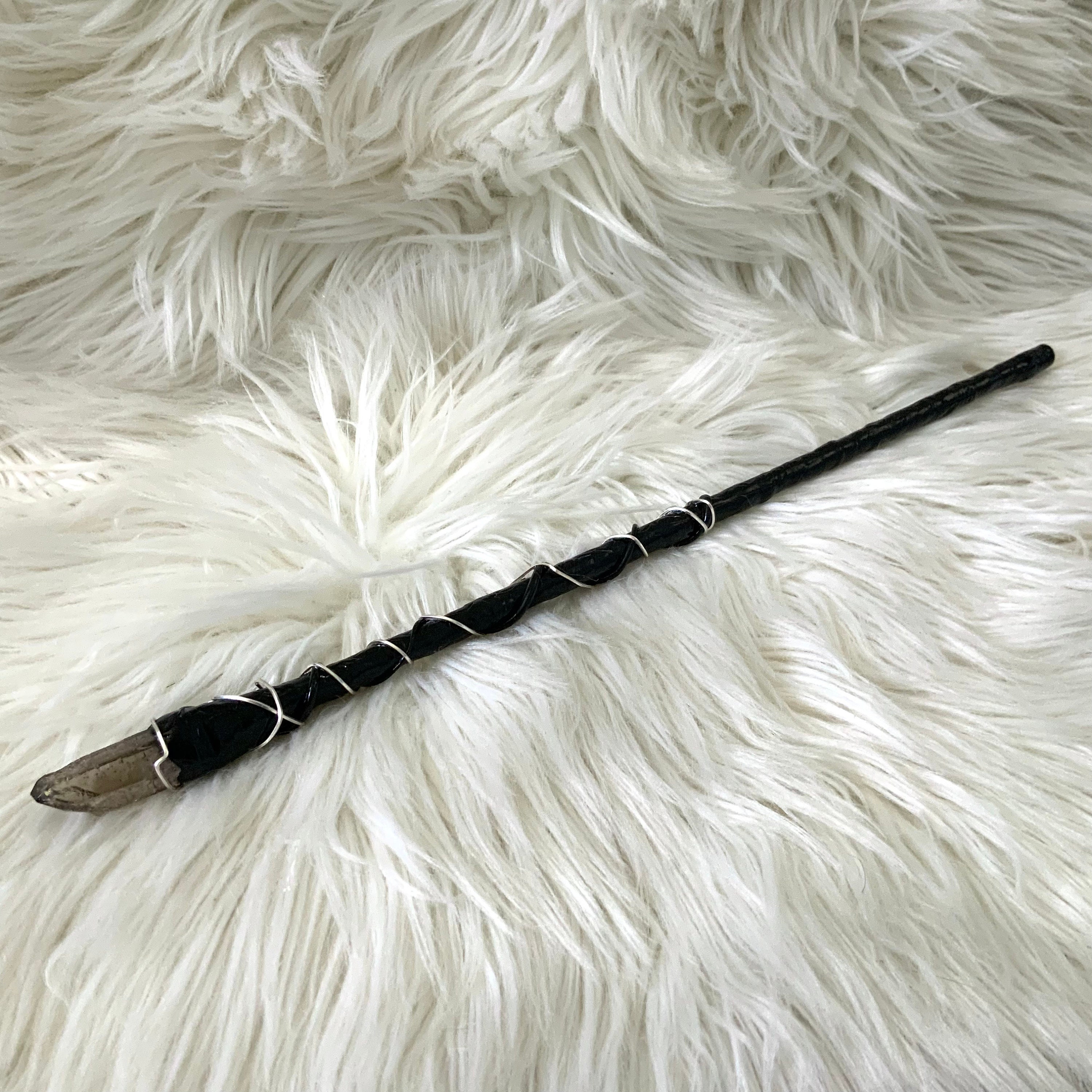 Charming Wand With Smoky Quartz/wizard Staff/wand - Etsy