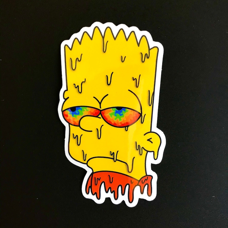 Bart Simpson Drippy Sticker - Etsy Canada