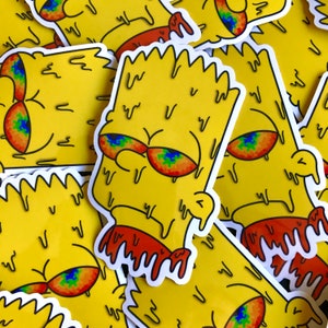 Bart Simpson Drippy Sticker - Etsy Canada