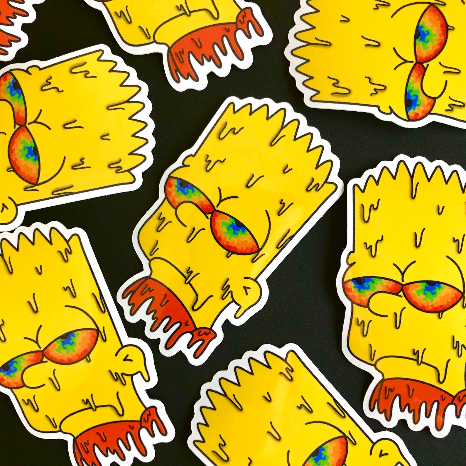 Bart Simpson Drippy Sticker - Etsy Canada