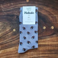Teal Hawaii Shaka Socks. Mahalo Socks. Green Tropical Socks. Aloha ...