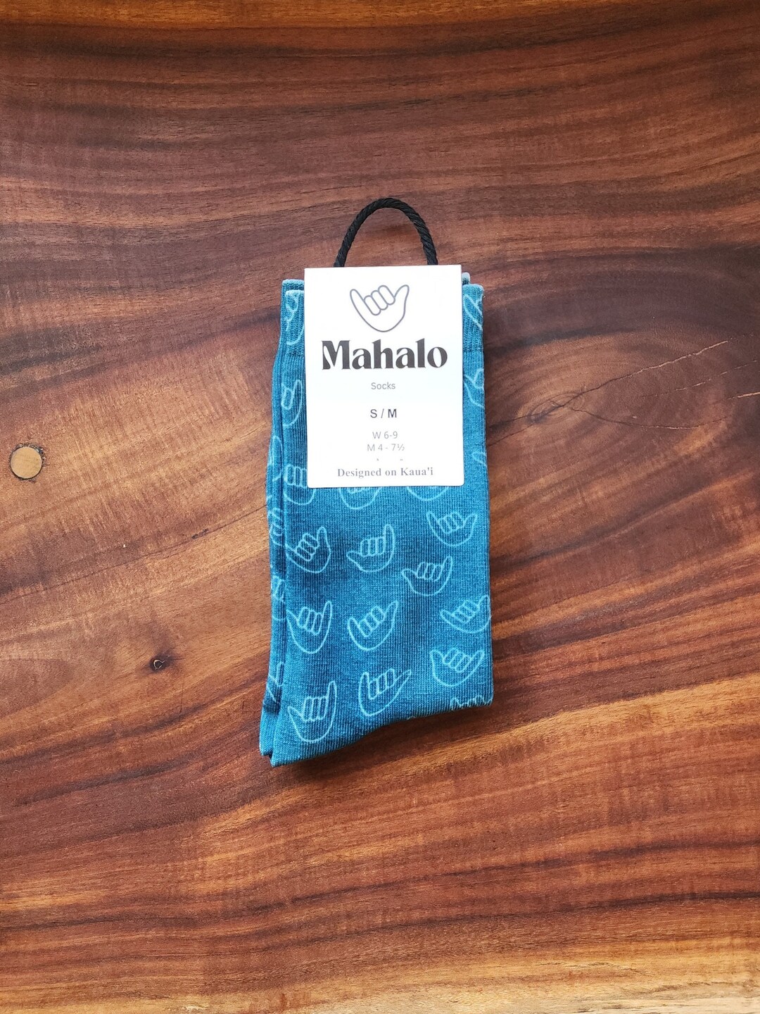 Teal Hawaii Shaka Socks. Mahalo Socks. Green Tropical Socks. Aloha ...