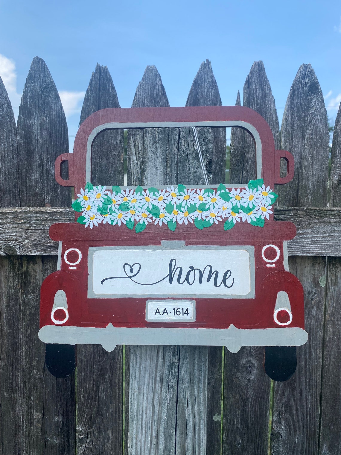 Red Truck Sign Back End, Red Truck, Truck Sign, Wall Decor, Home Decor ...