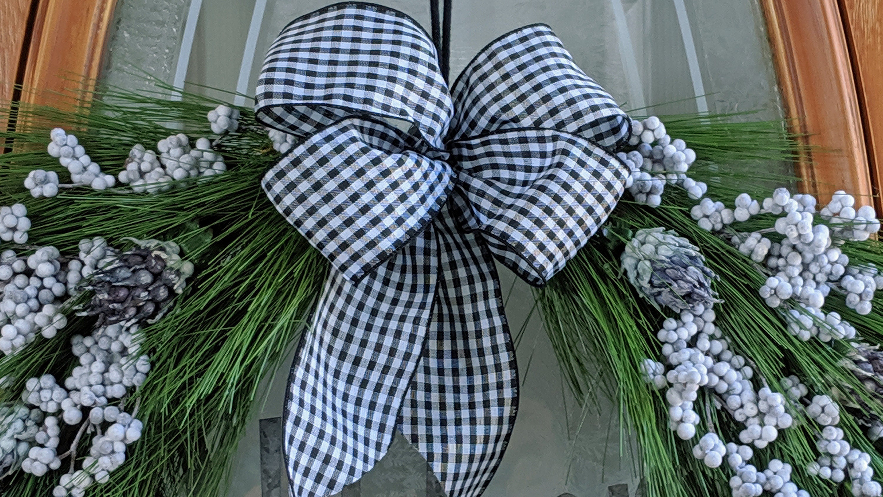 RUSTIC METAL WELCOME Door Hanging. Christmas Wreath. Winter Wreath ...