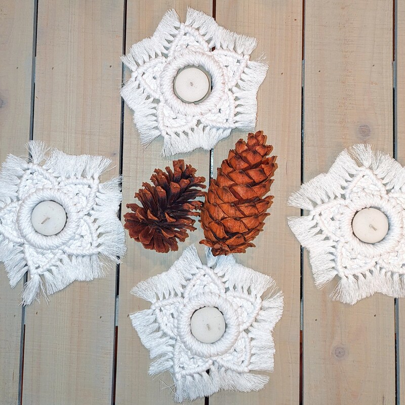 Macrame Candle Holder - Etsy