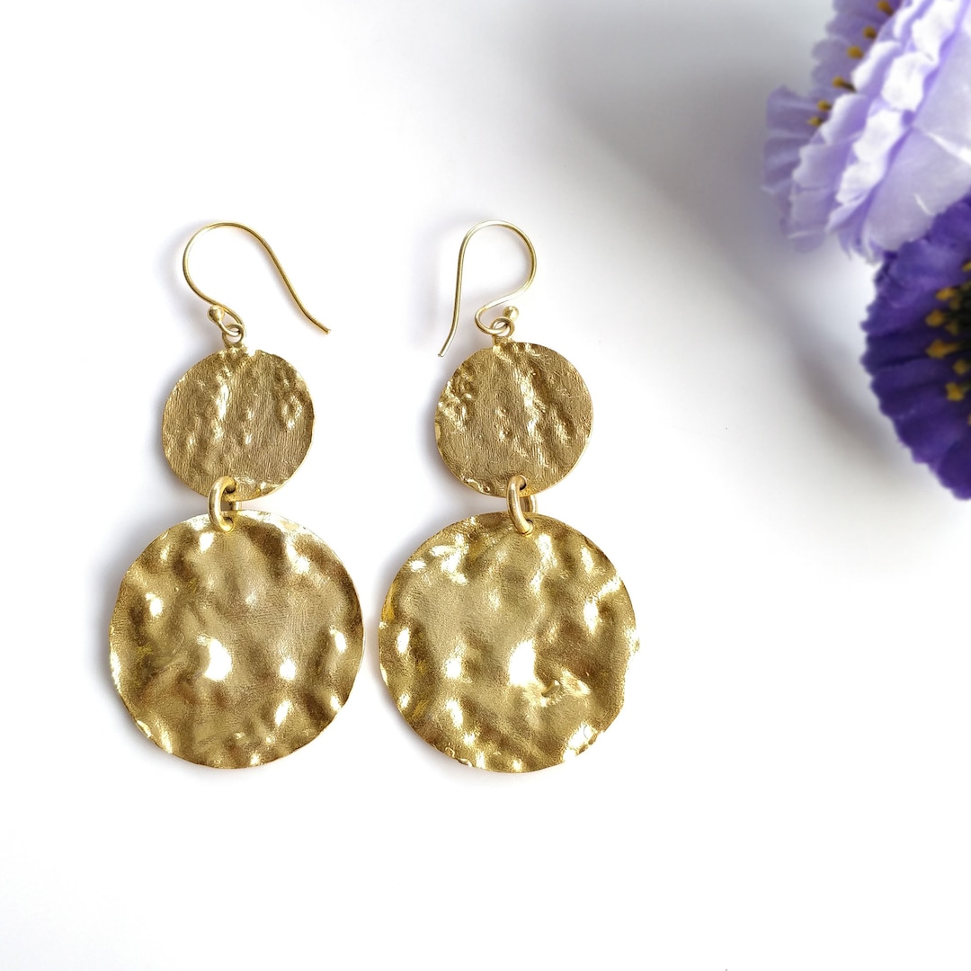 Handmade Brass Earring : 2.50 18k Gold Plated 14.00GMS Brass Boho Style ...