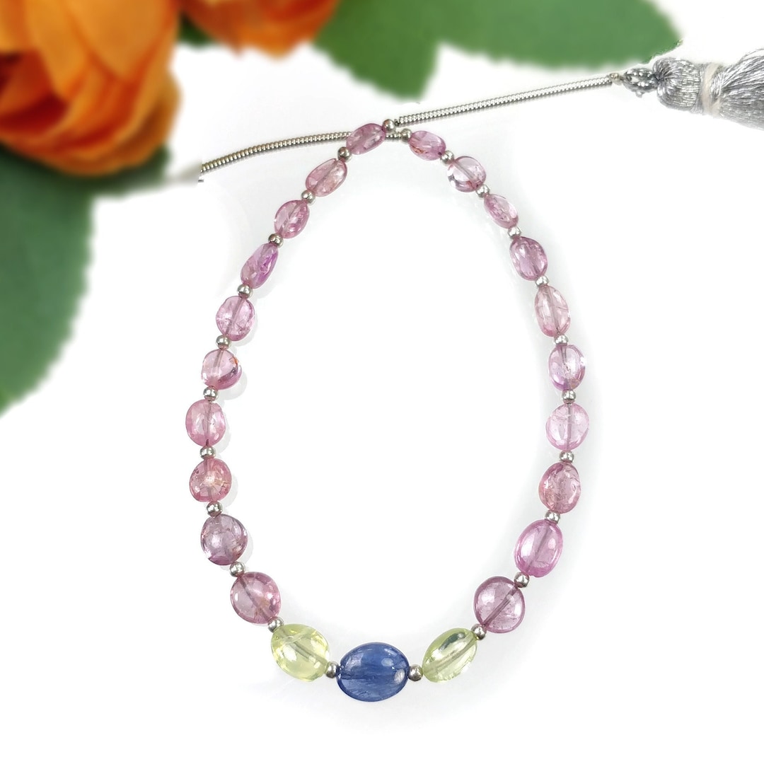 BURMESE Ruby & Blue Sapphire Chrysoberyl Gemstone Loose Beads : 17 ...