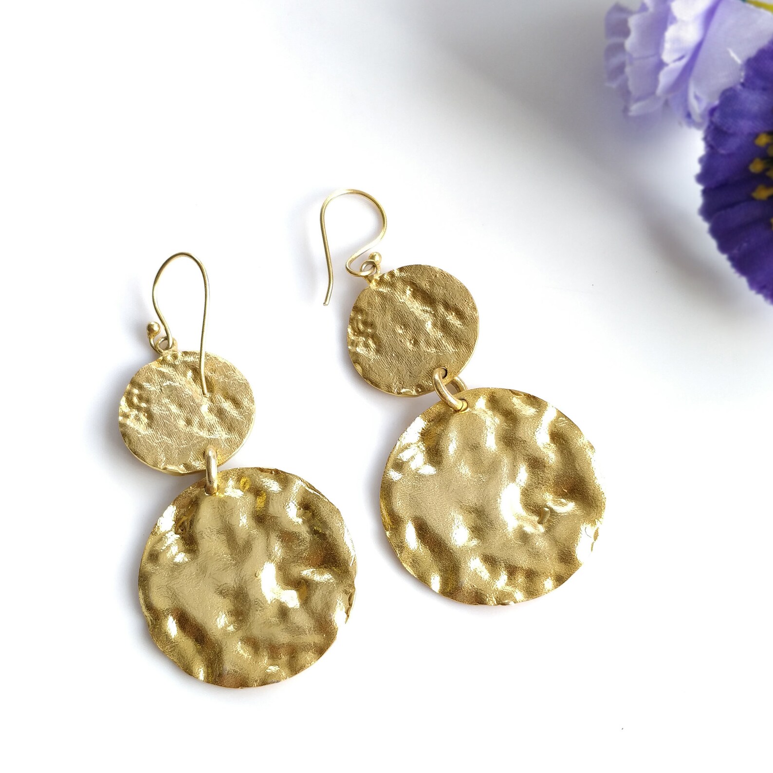 Handmade Brass Earring : 2.50 18k Gold Plated 14.00GMS Brass Boho Style ...