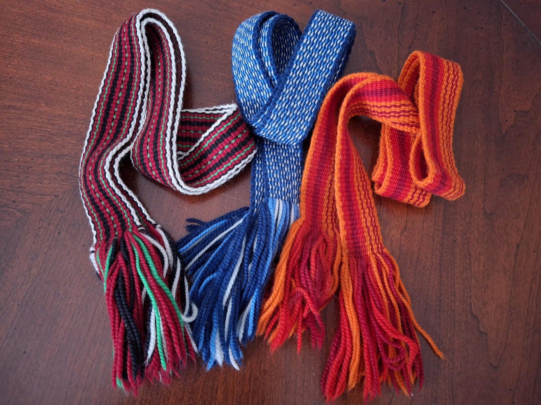 Vintage Woven Wool Belt, Tablet Woven Belt, Viking Belt, Choice of 3 ...