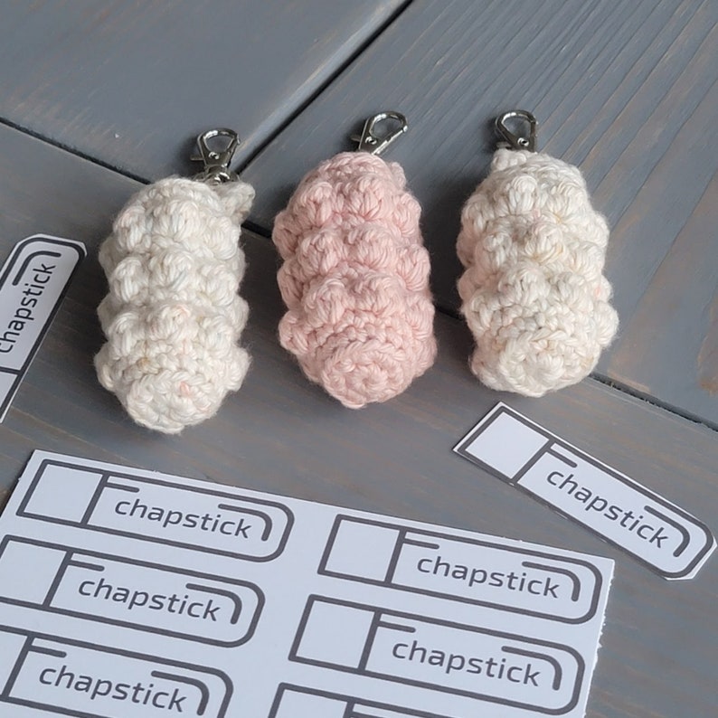 Chapstick Cozy Crochet Pattern, Lipstick Holder Keychain, Crochet ...