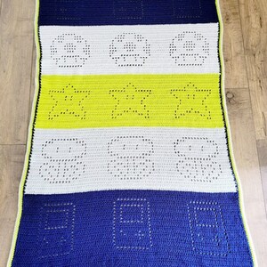 Retro Game-inspired Crochet Blanket Pattern, Easy Filet Crochet - Etsy