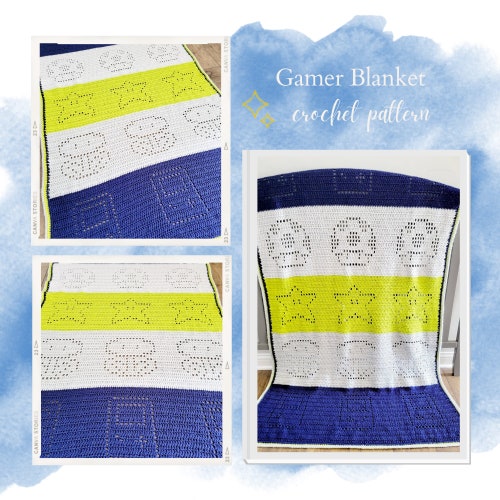 Mario 8-bit Crochet Blanket Pattern PDF - Etsy