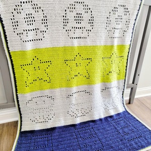 Retro Game-inspired Crochet Blanket Pattern, Easy Filet Crochet - Etsy