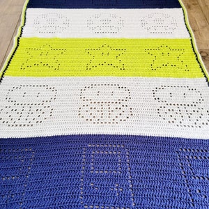 Retro Game-inspired Crochet Blanket Pattern, Easy Filet Crochet - Etsy