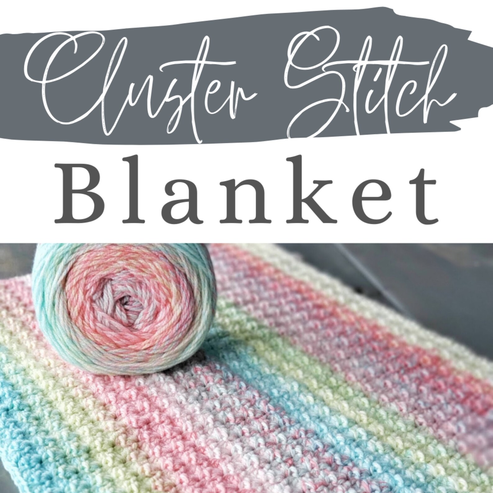 Modern Crochet Cluster Stitch Blanket Pattern Easy Crochet - Etsy