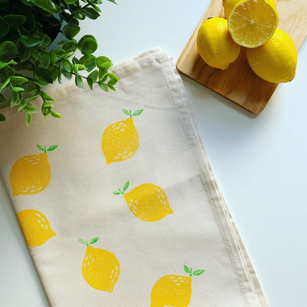 Block Print Tea Towel - Etsy