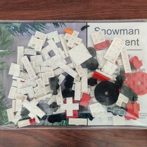Snowman Christmas Ornament Kit - 100% Authentic New LEGO® Bricks - Etsy