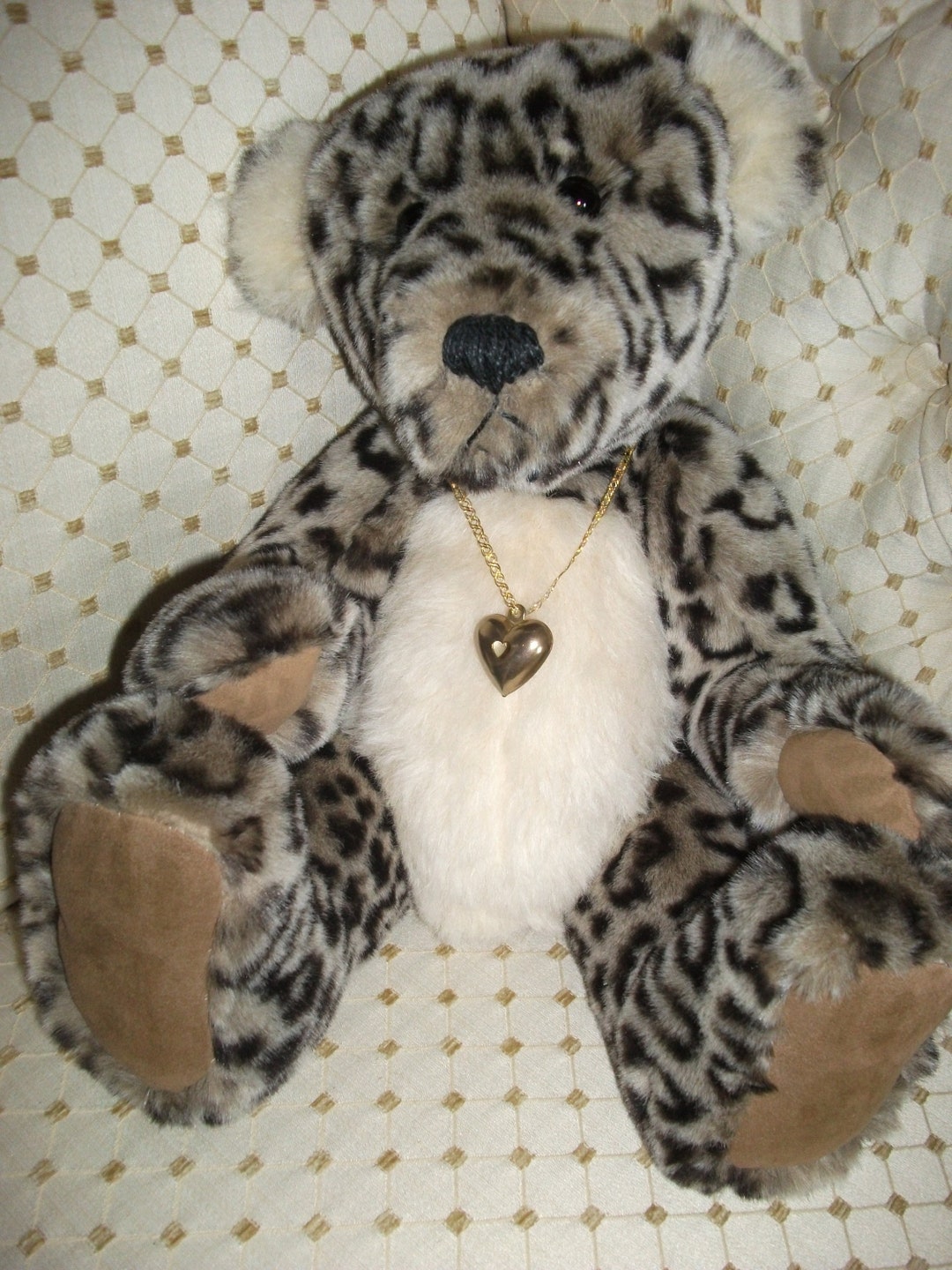 Leo 16" Artist Bear in Faux Fur Handmade Ooak - Etsy