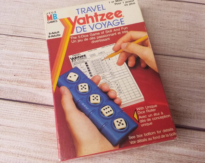 Vintage Travel Yahtzee De Voyage French Canada 1984 - Etsy