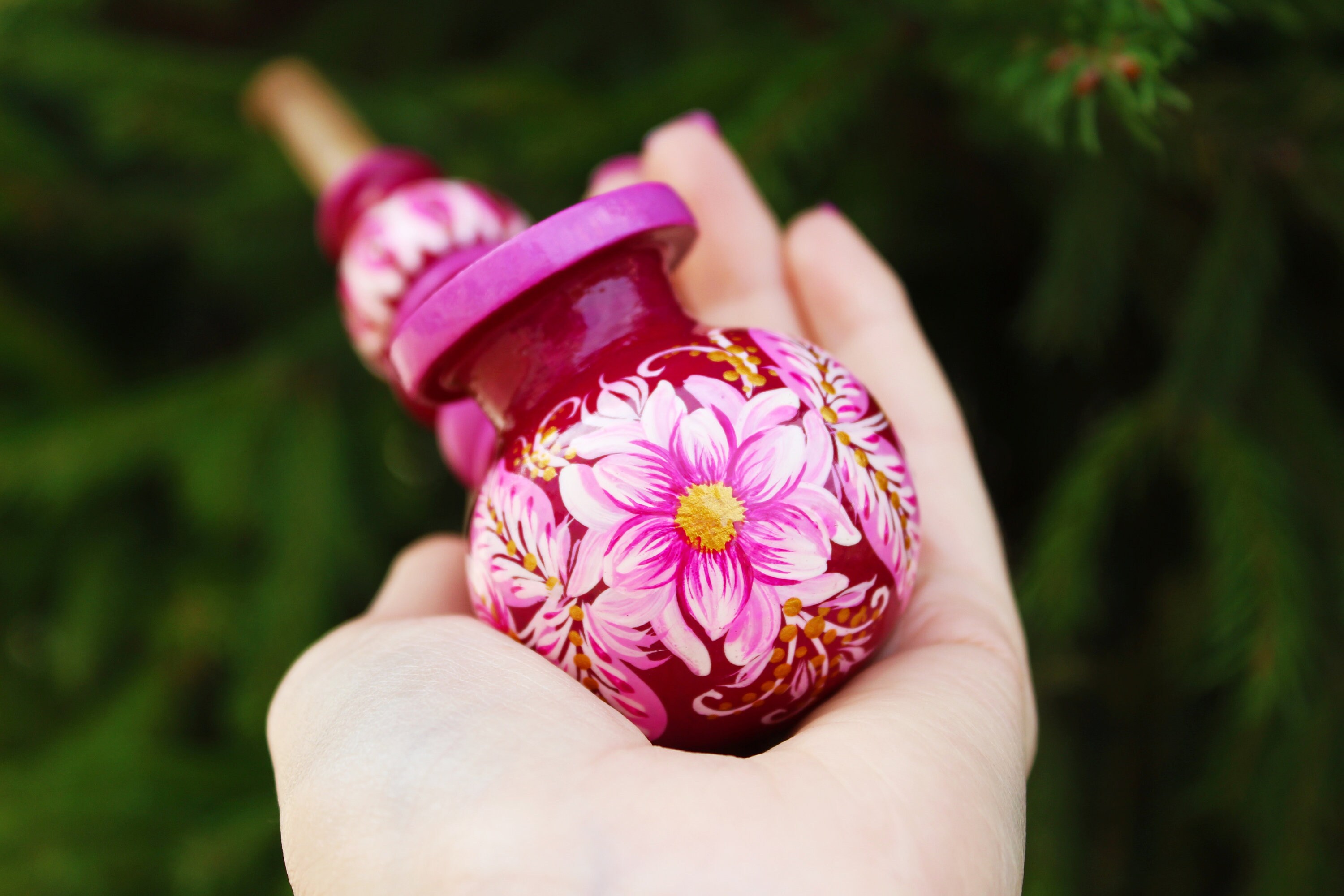 Smoking Pipe, Cute Gift for Girls Women, Pink and Purple Wooden Smoking ...