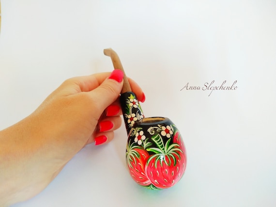 Strawberry Smoking Pipe Strawberry Tobacco Pipe Ladies Smoking | Etsy