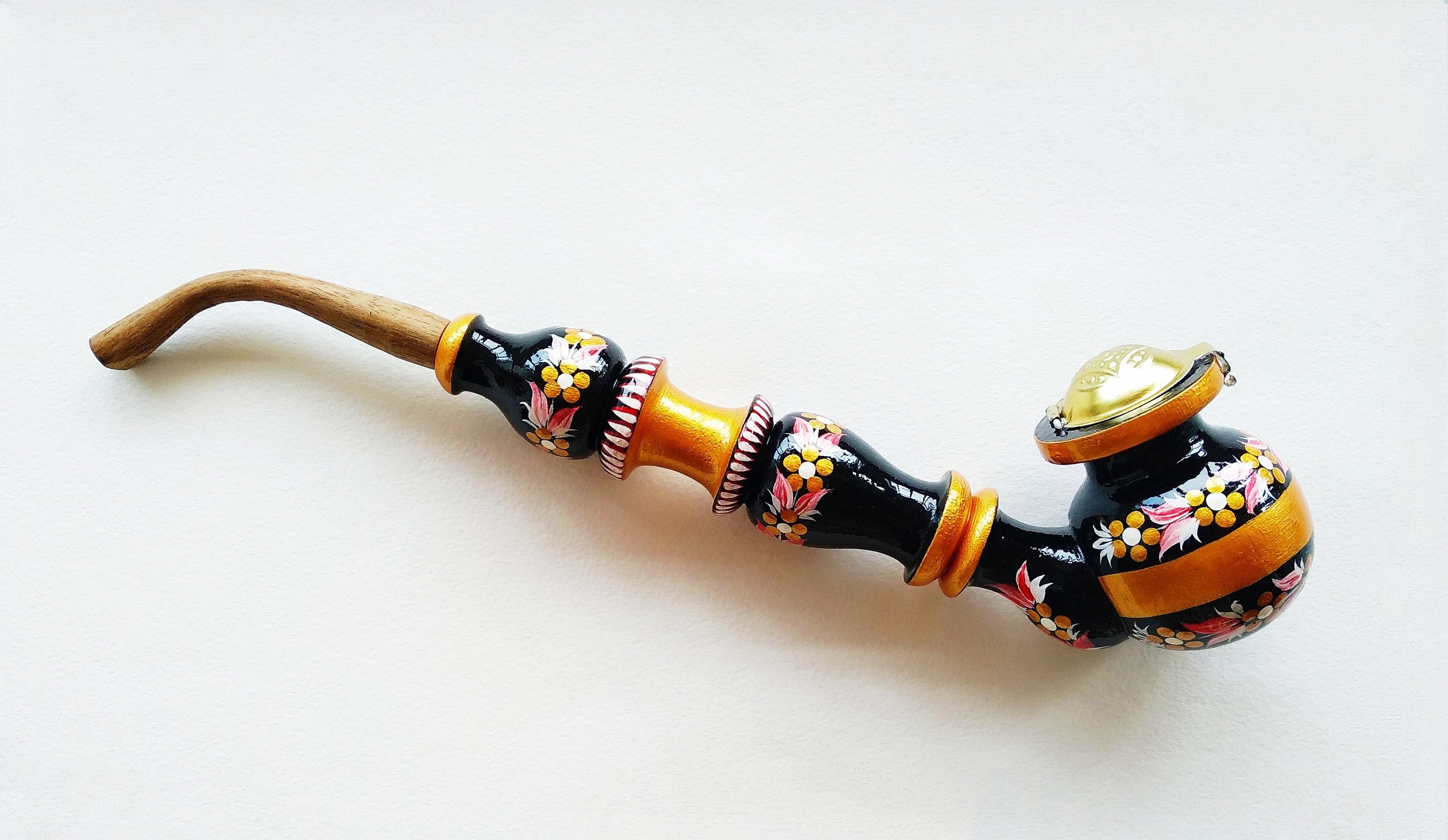 Smoking Pipe With Cap Big Pipe With Lid Wooden Pipe for - Etsy