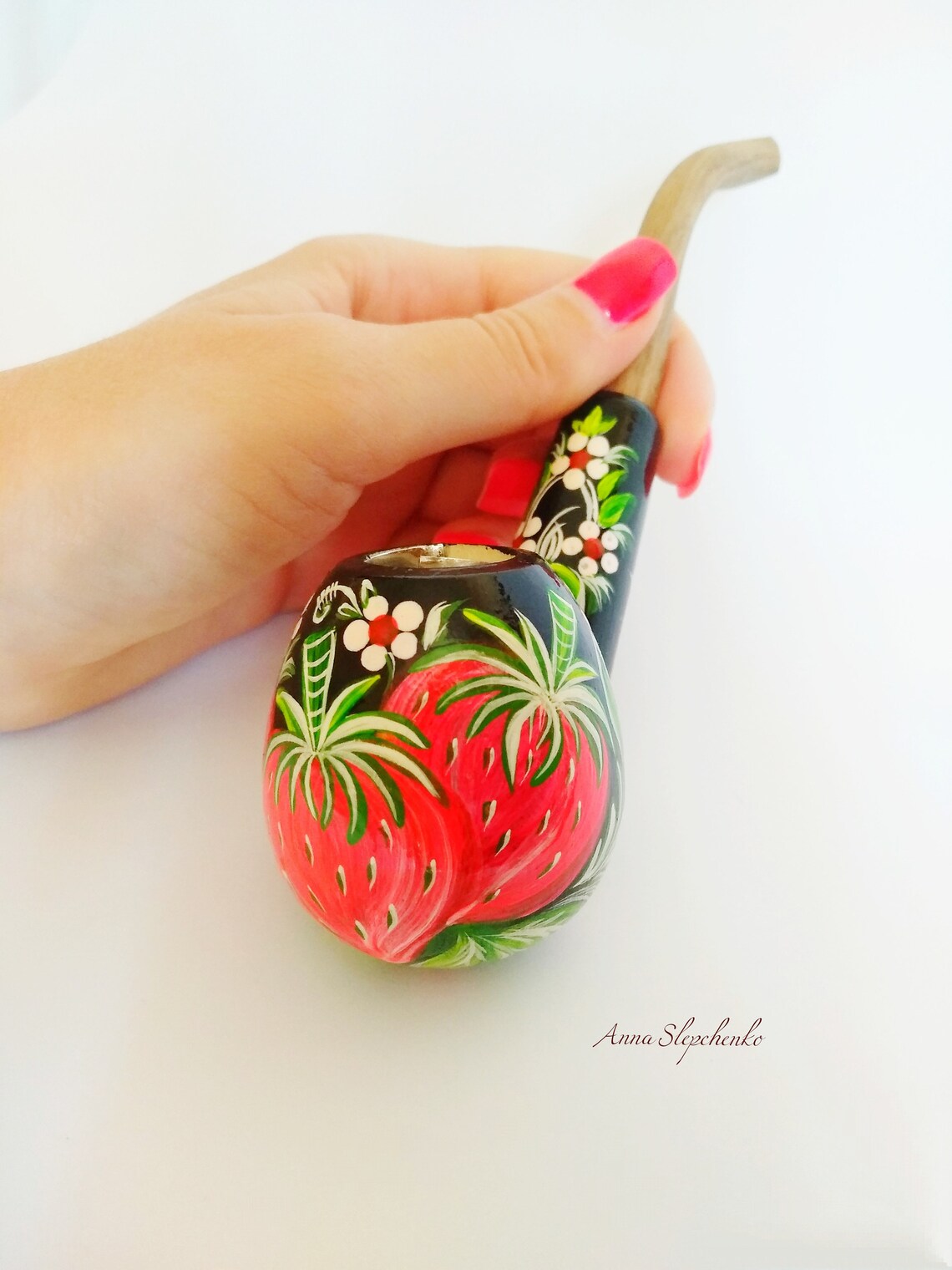 Strawberry Smoking Pipe Strawberry Tobacco Pipe Ladies Smoking | Etsy