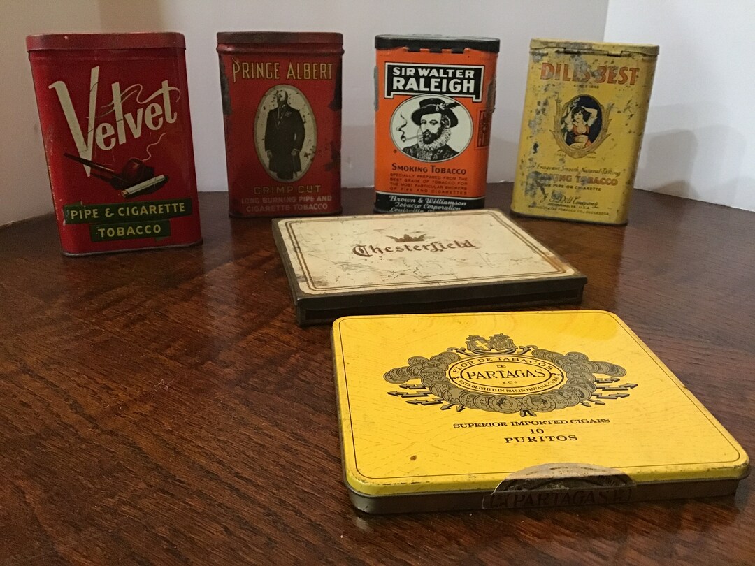 Vintage Tobacco Tins, Collectible Tins, Advertising Tins, Man Cave ...