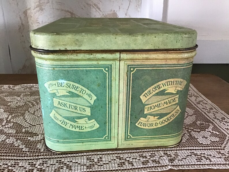 Vintage Bread Box Wheat Heart Tin Advertising Bread Box - Etsy