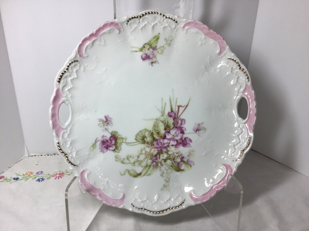 Beautiful Antique Weimar Porcelain Cake, Dessert, Luncheon Plate ...