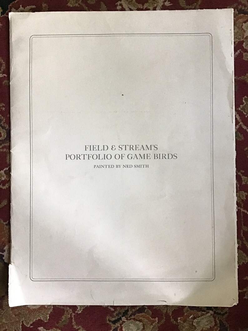 Vintage Field and Stream GAME BIRD PORTFOLIO Ned Smith Limited Edition ...