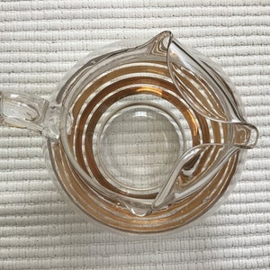 1940s Glass Pitcher With Gold Bands Mac Beth Pitcher Water, Milk, Juice ...